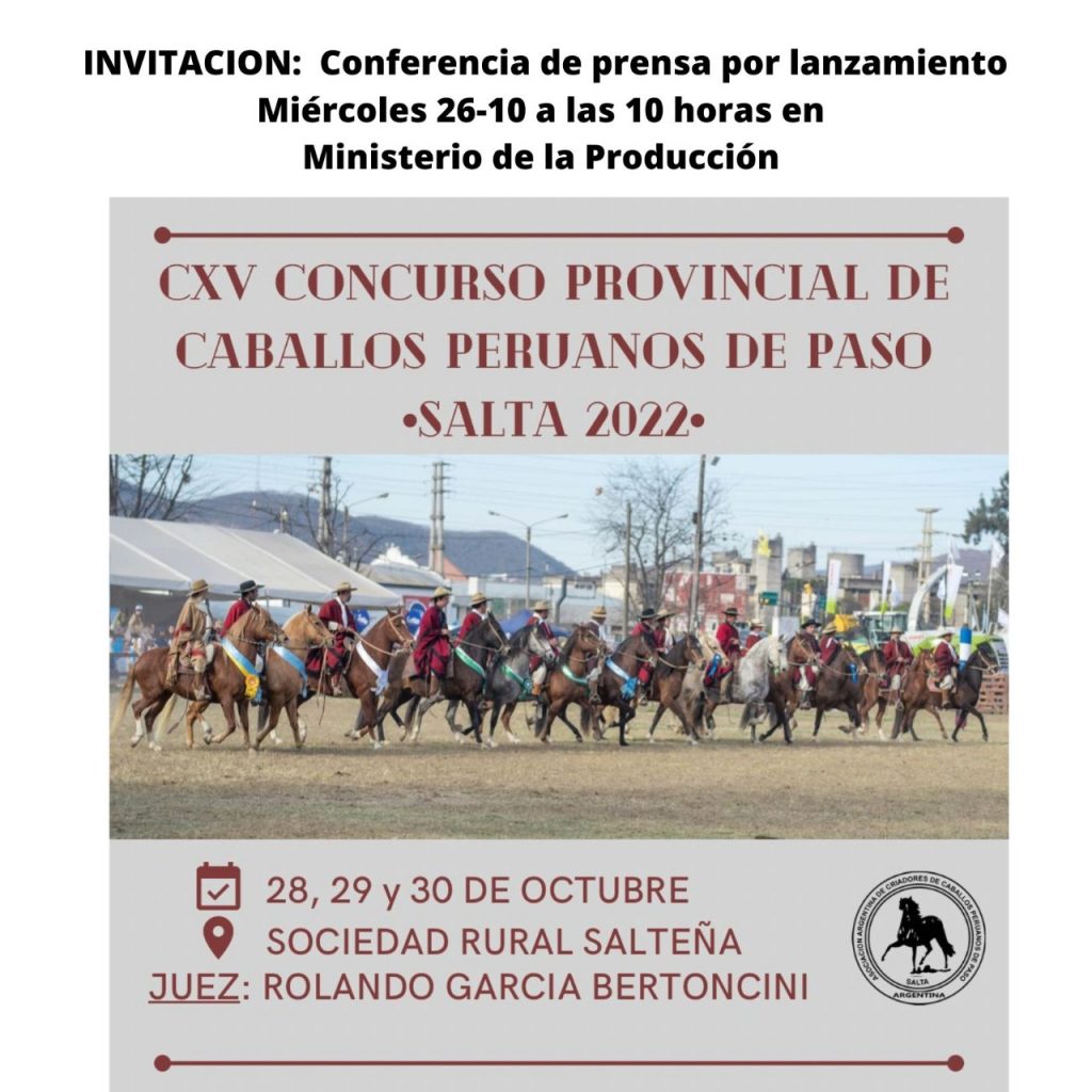 Los Peruano de Paso vuelven a pista en Salta | AgroNoa